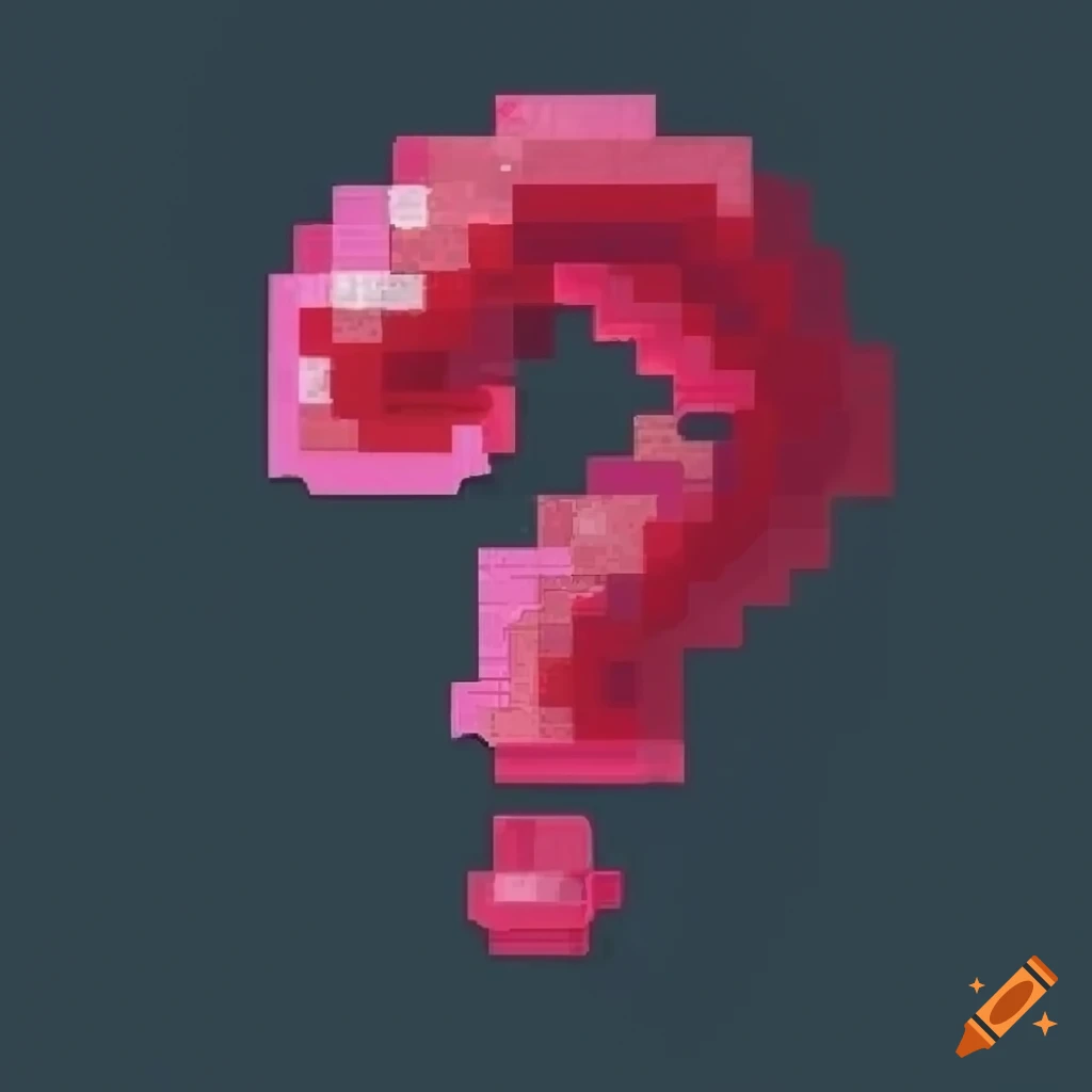 Question mark is terraria style with white background