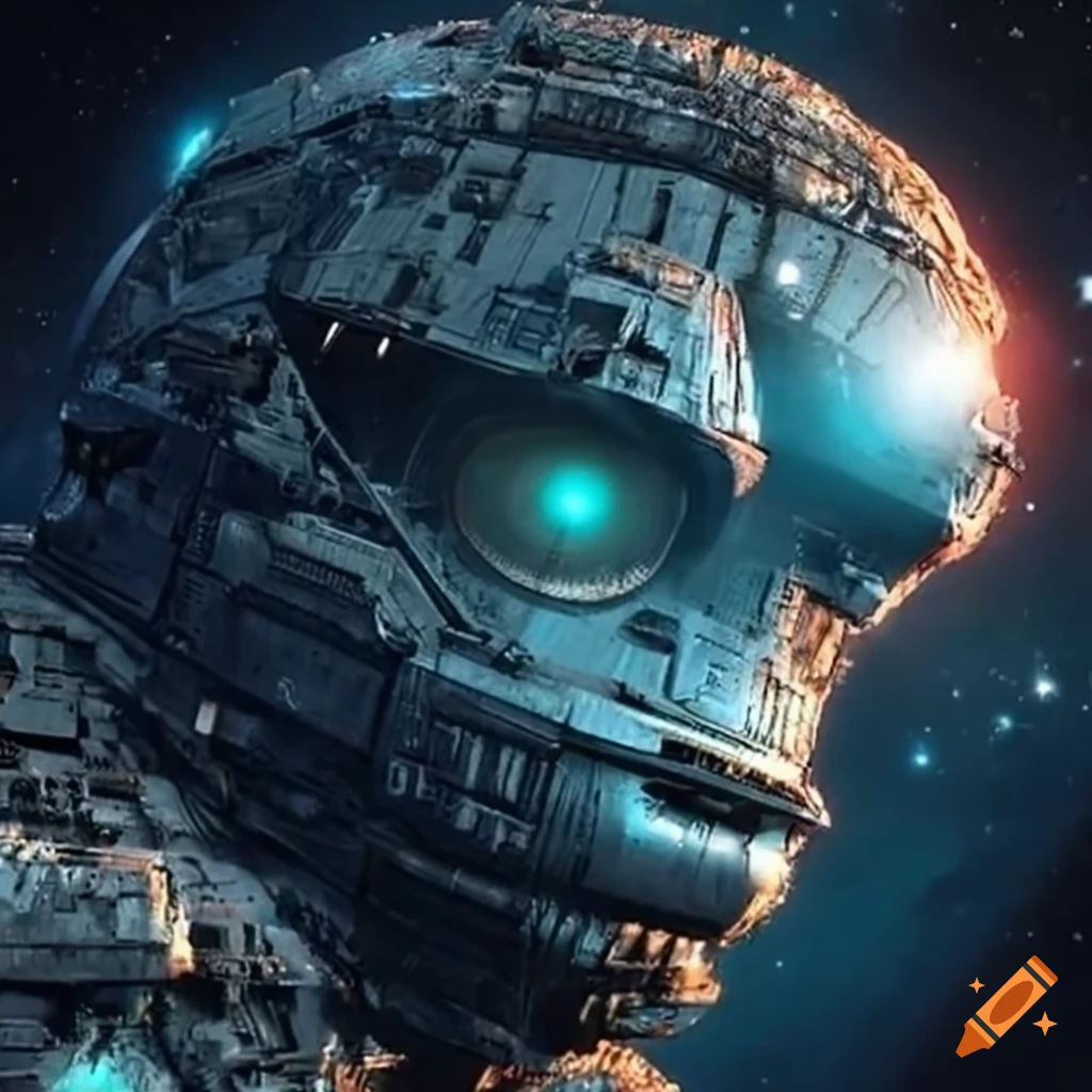 Uss sulaco from aliens move going through galaxy