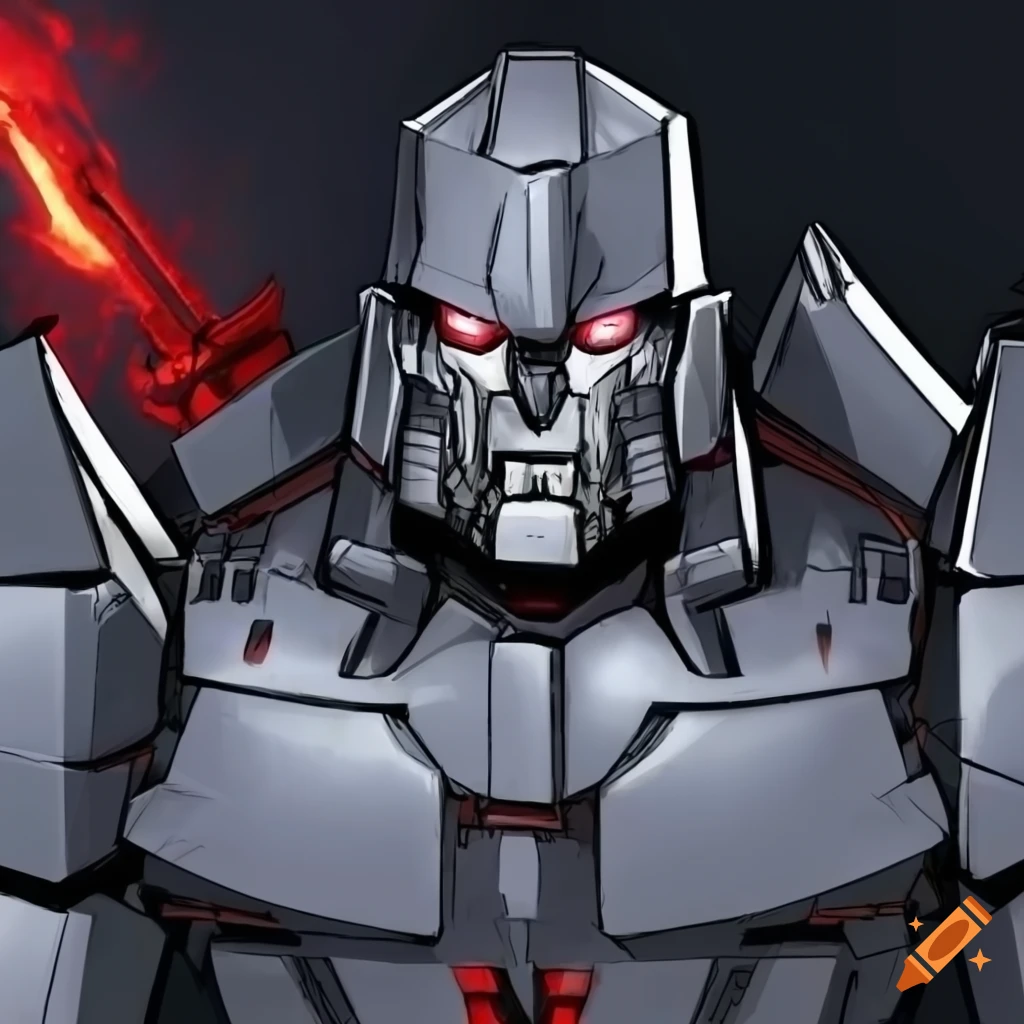 Digital rendering of megatron in robot form, ready for battle on Craiyon