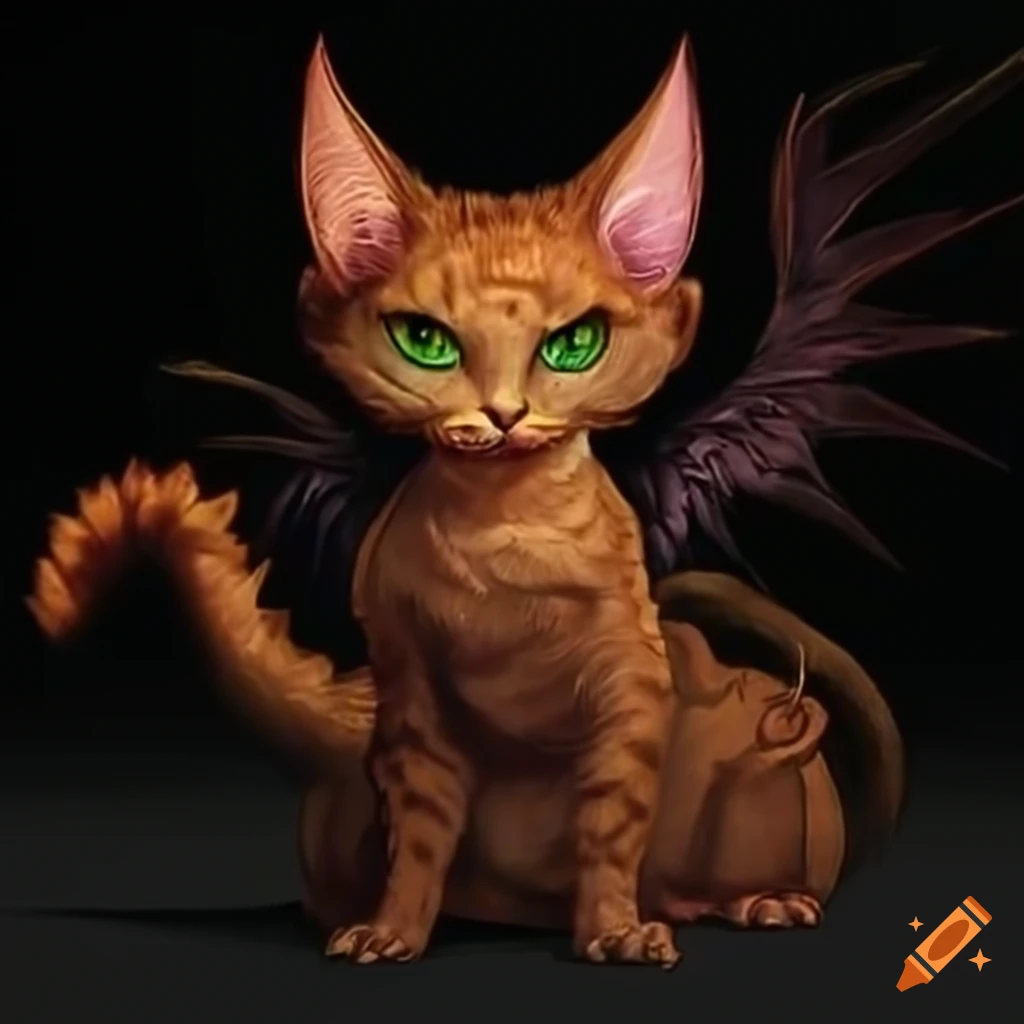 Cat dragon on Craiyon