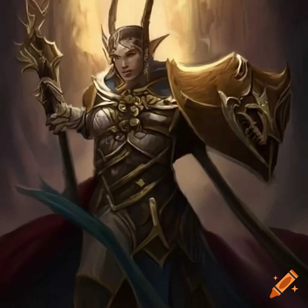 A high elf paladin who is a member of an evil religion that gives him a ...