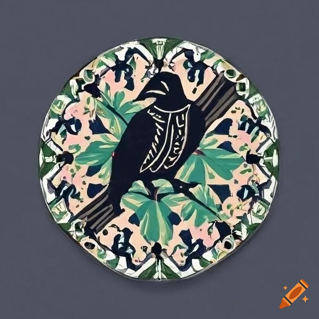 Traditional Pennsylvania Dutch hex sign with thick black outlines ...