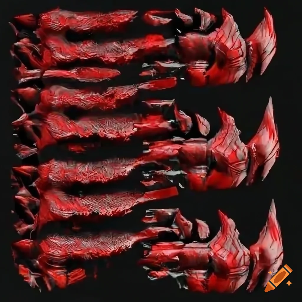 Red flowing biomass from prototype game series, realistic, 2k, precise ...