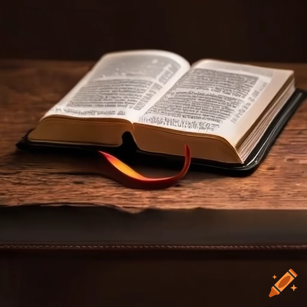 Bible on a table top, 8k on Craiyon