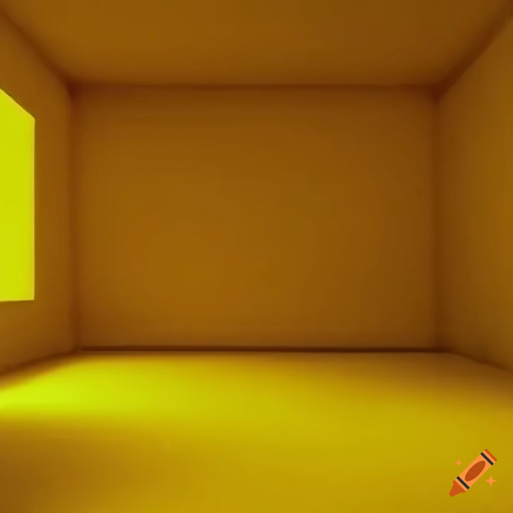 An photo of the backroom series from youtube, yellow walls, liminal ...