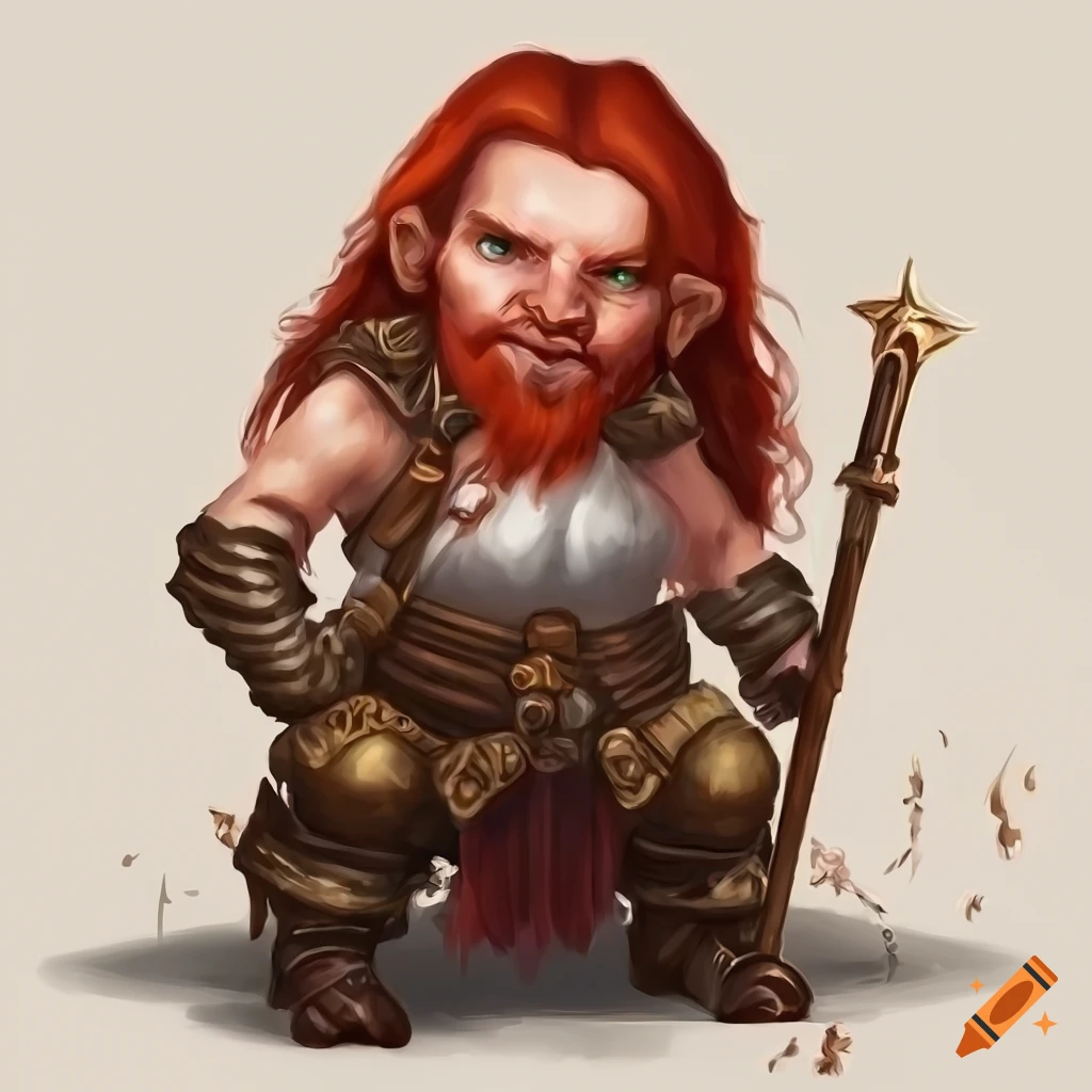 Saint dwarf galician redhead fantasy portrait on Craiyon