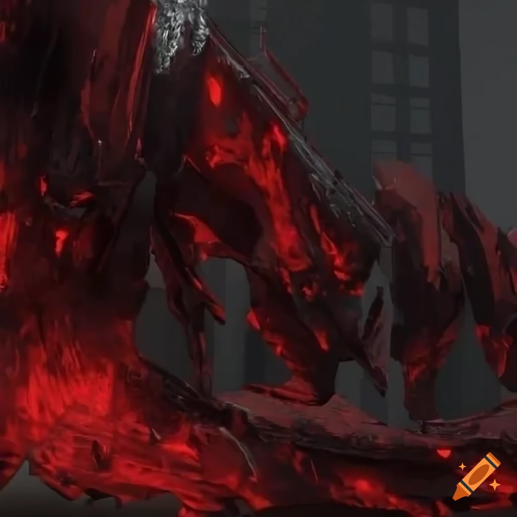 Red flowing biomass from prototype game series, realistic, 2k, precise ...