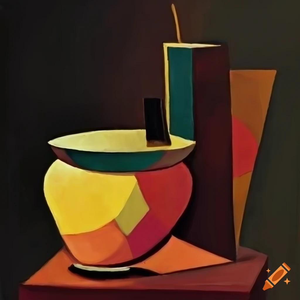 Cubism still life on Craiyon