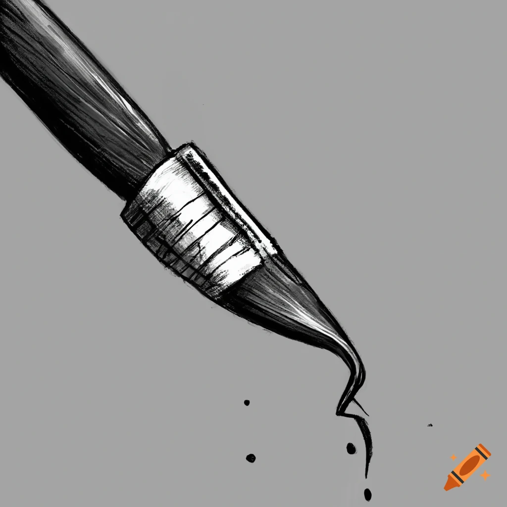 Paintbrush sketch on Craiyon