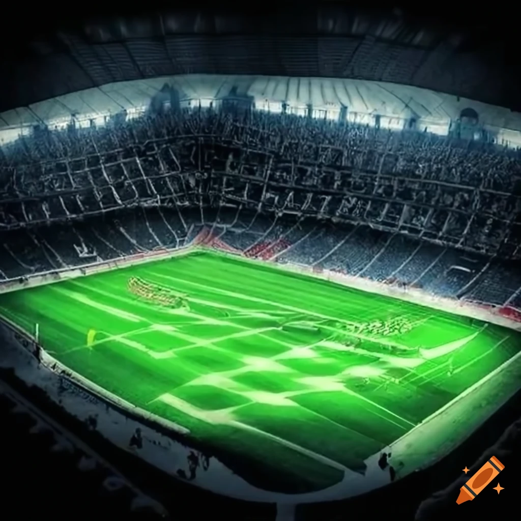 A realistic rugby stadium on Craiyon