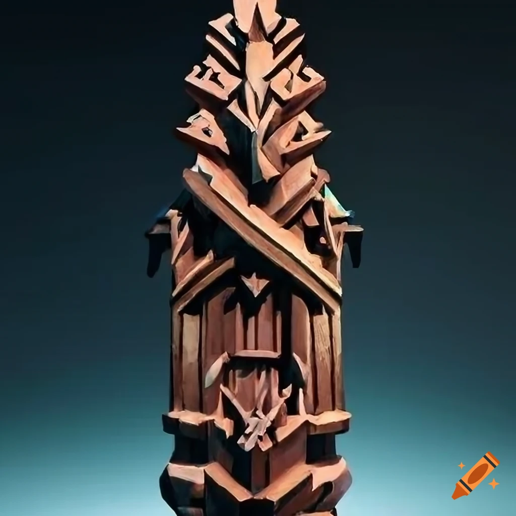‘Architectural Stave carving’-Style, Zelda video game sculpture ...