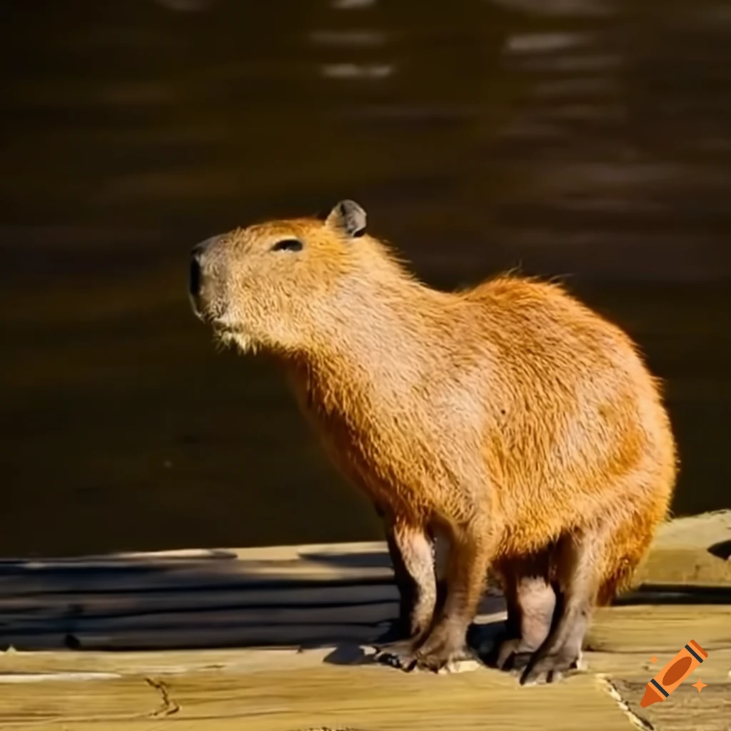 Capybaras bask in the sun