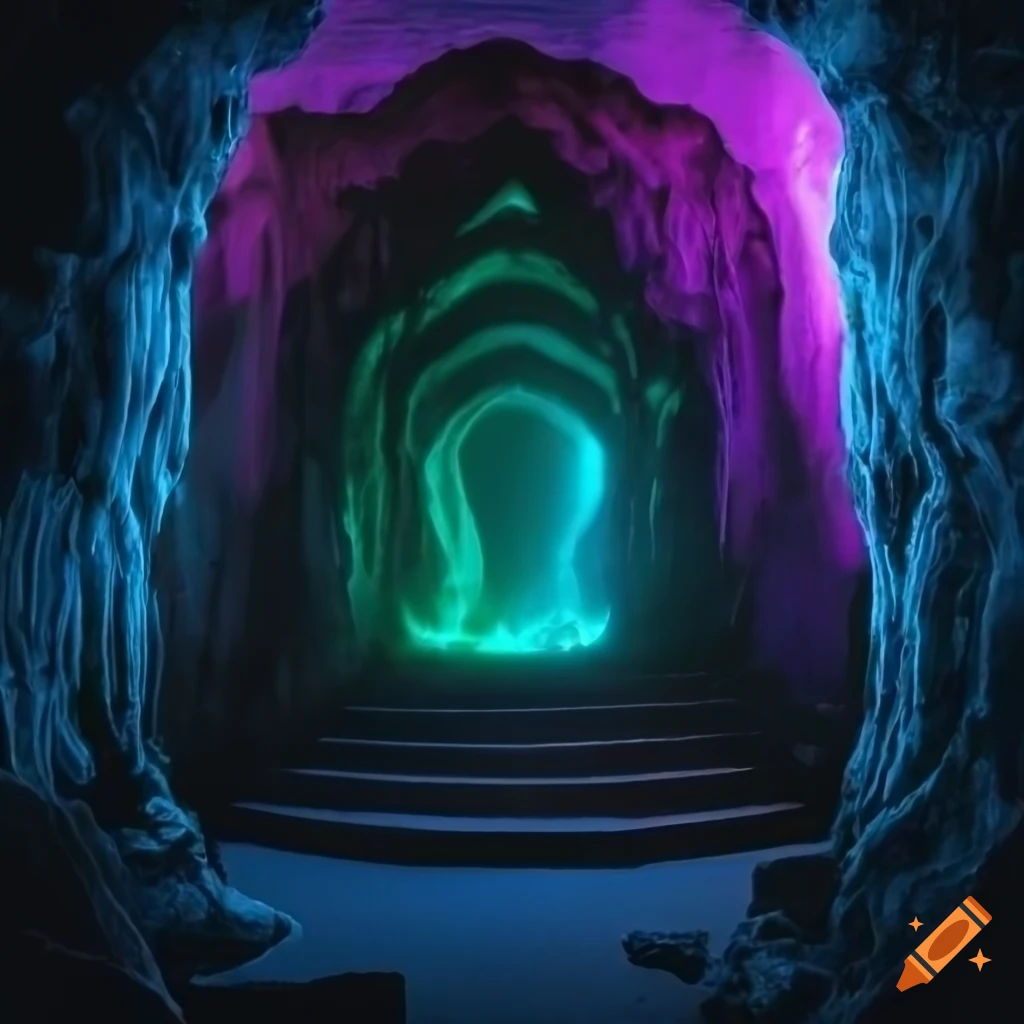 Grotto dark glowing high resolution