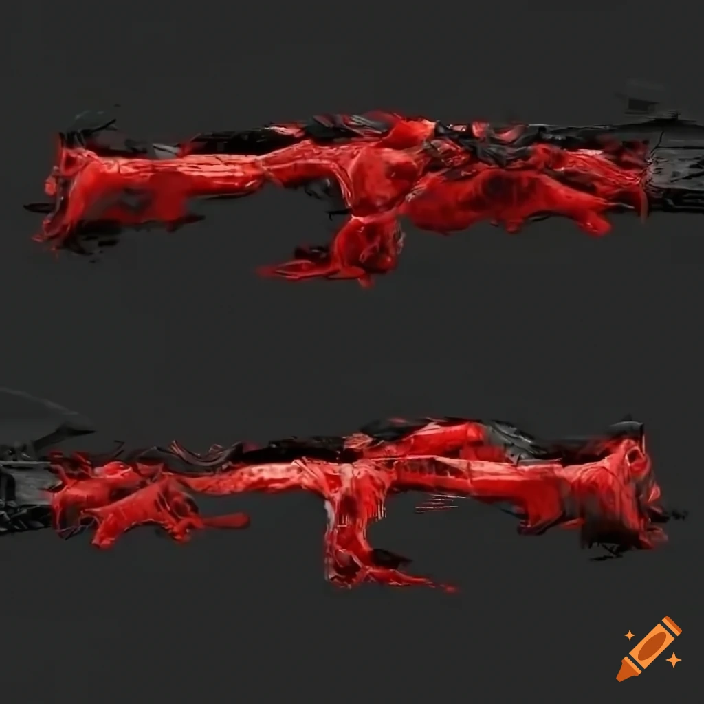 Red flowing biomass from prototype game series, realistic, 2k, precise ...