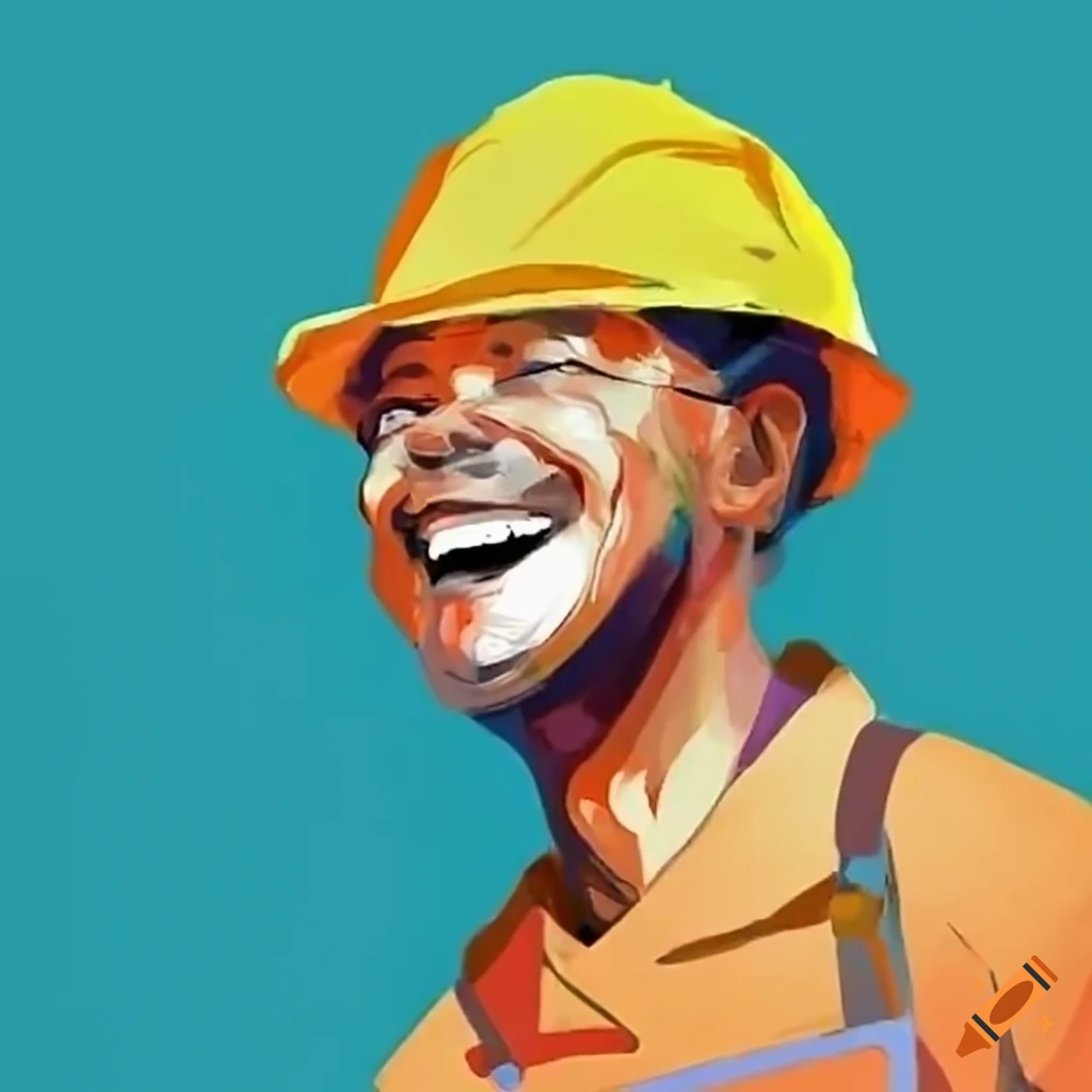 Happy workers on Craiyon