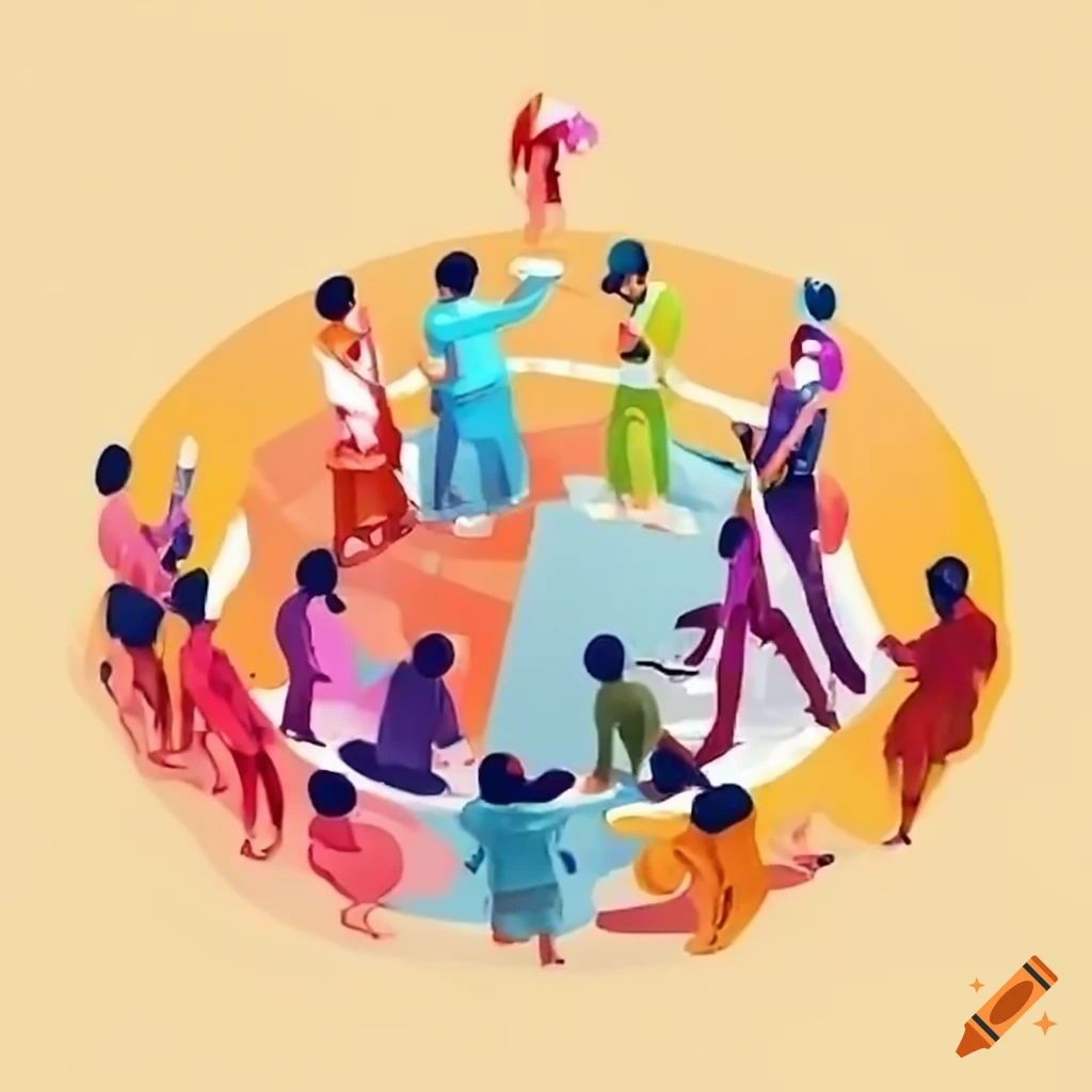 Team collaboration on a project led by an engaging leader on Craiyon