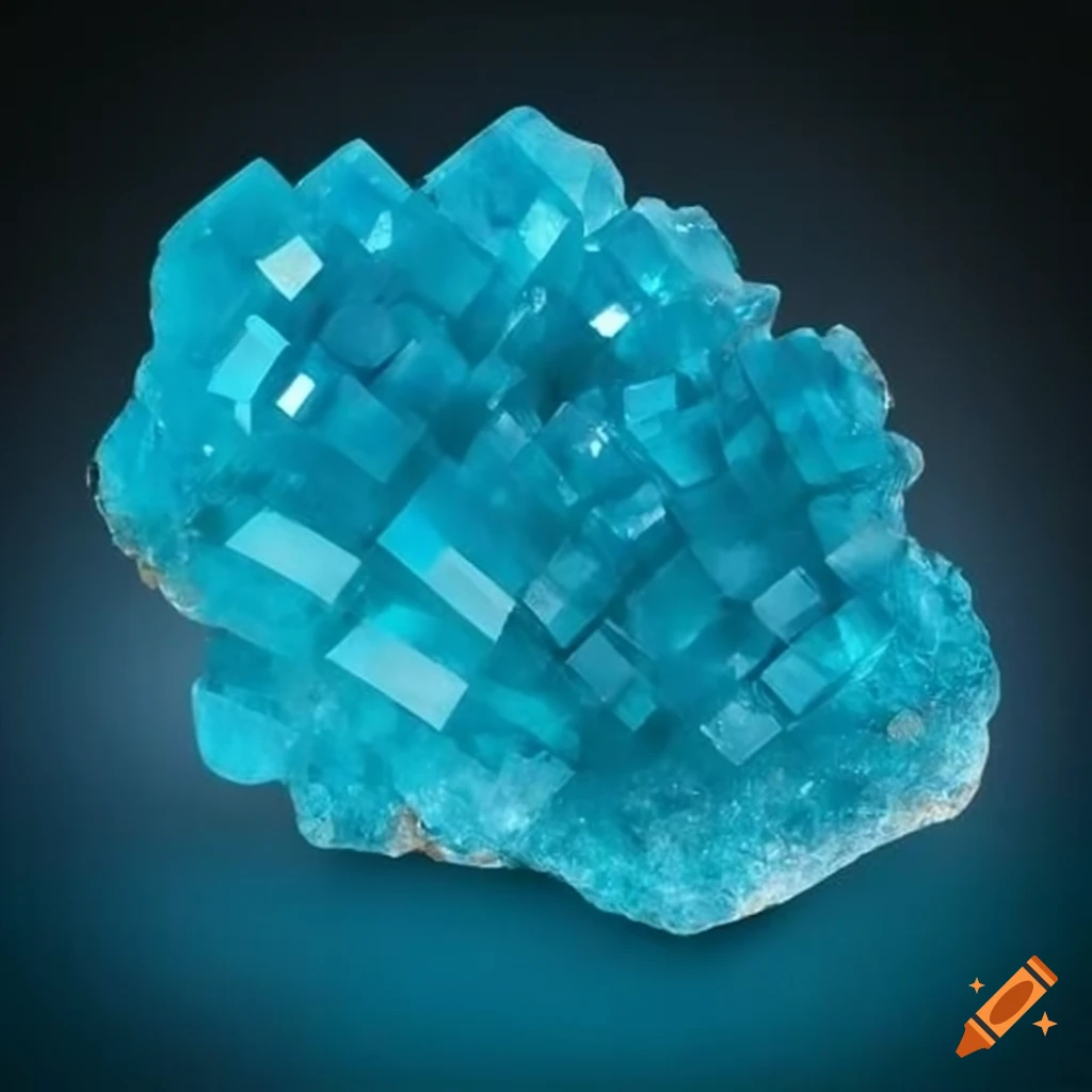 Cyan crystal cluster