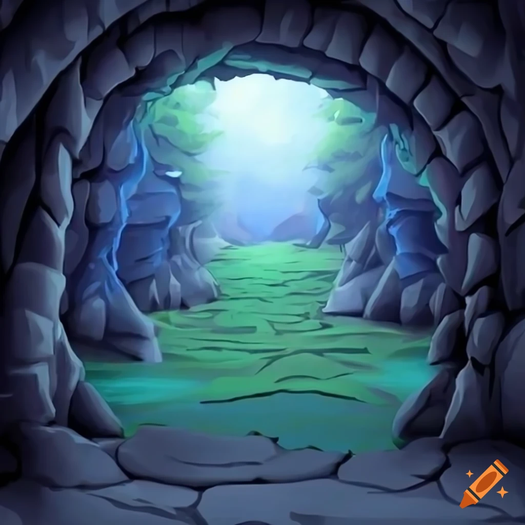 Game background cave on Craiyon