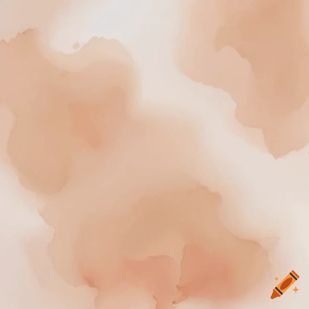 In a minimalistic watercolor style, soft beige spots on white background