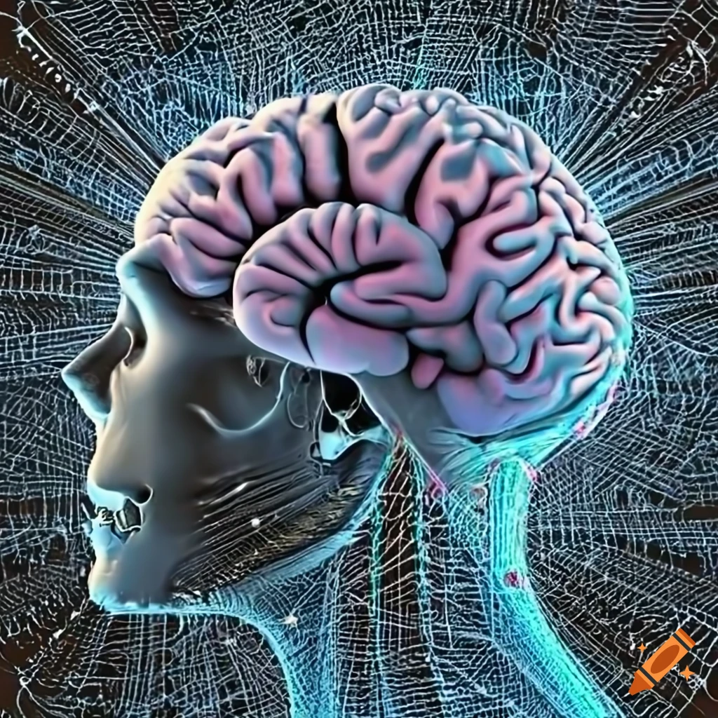 The brain, a network of lines, Intricate and defined. A vast sea of ...