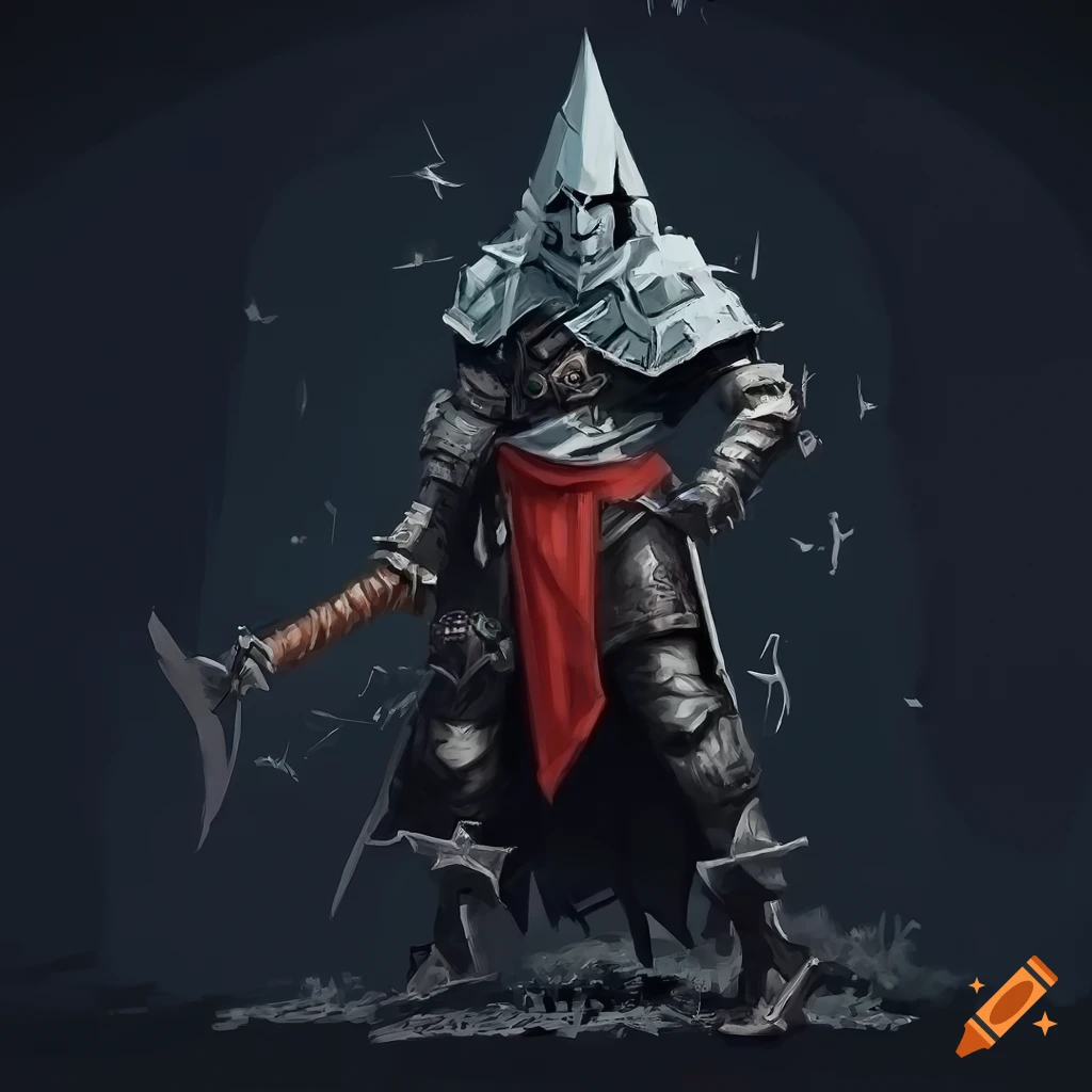 The penitent one from the game blasphemous, clearly drawn, highly ...