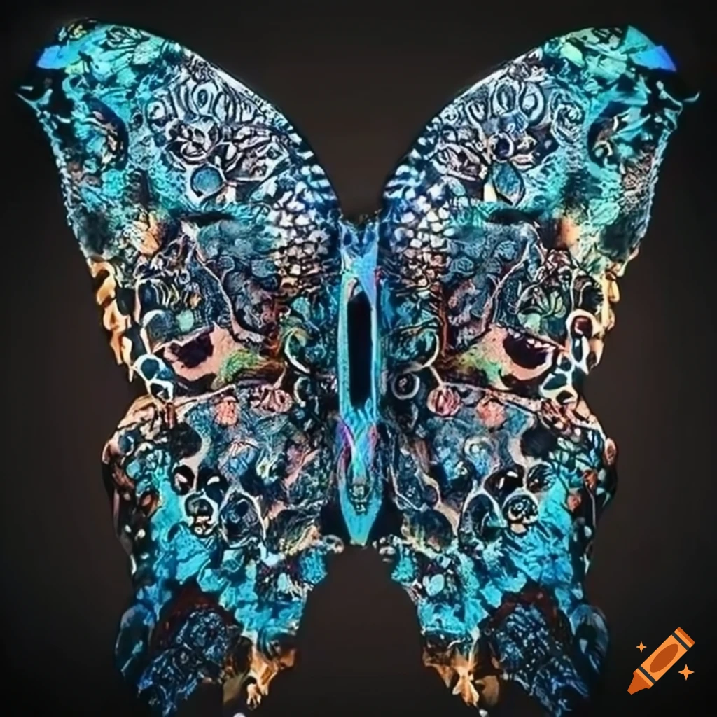 A stunning butterfly created using intricate typography design