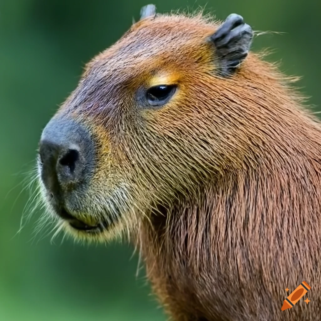 Capybara close up on Craiyon