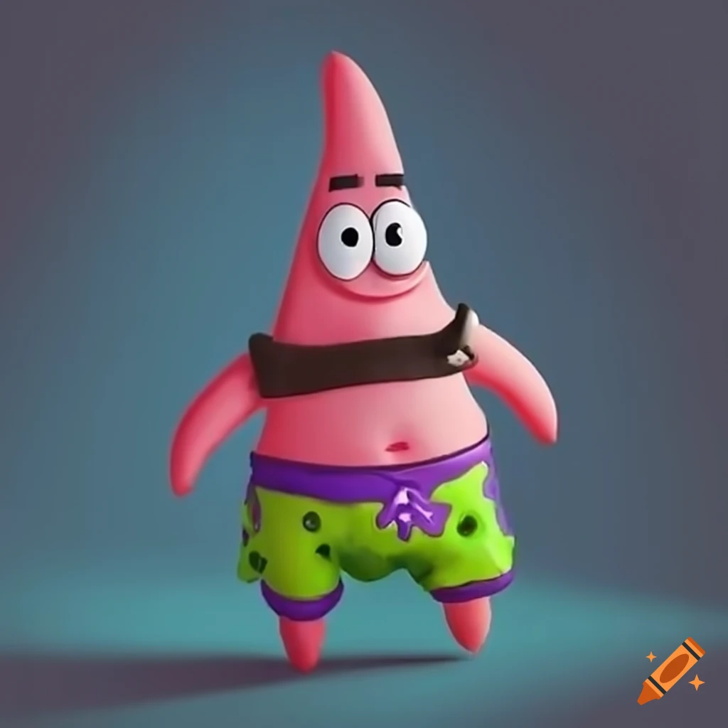 Patrick star dressed as a shinobi ninja on Craiyon