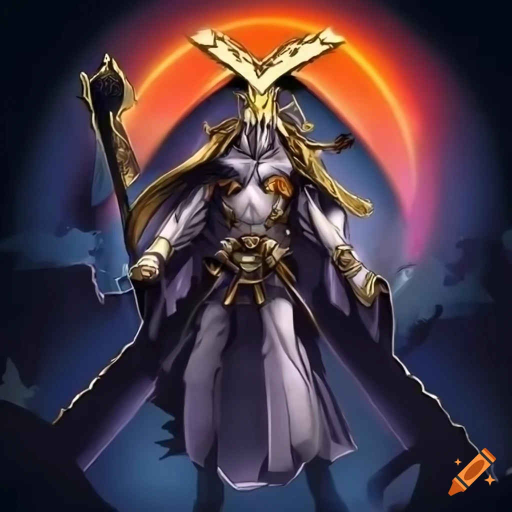 Odin in the style of the persona video game series