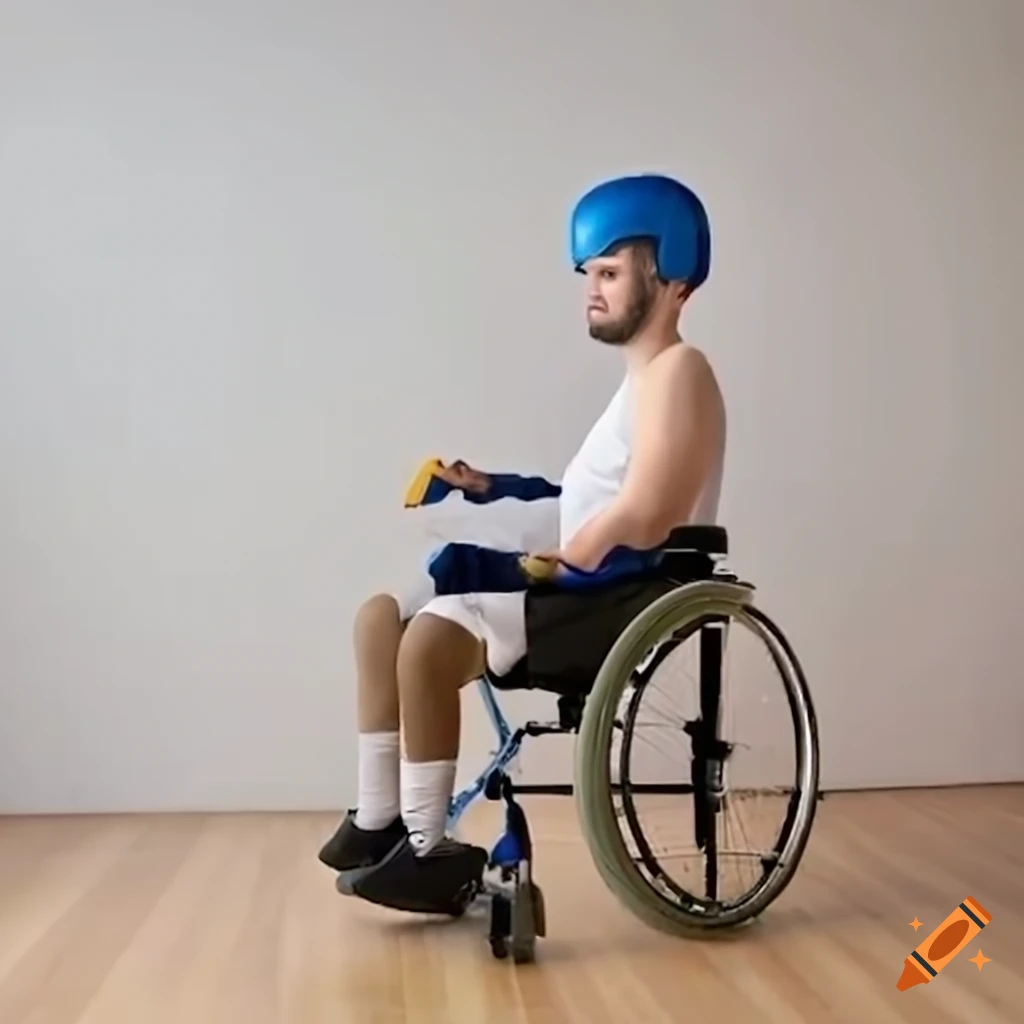 A man in his 30 with learning dsabilities sitting in a wheelchair ...