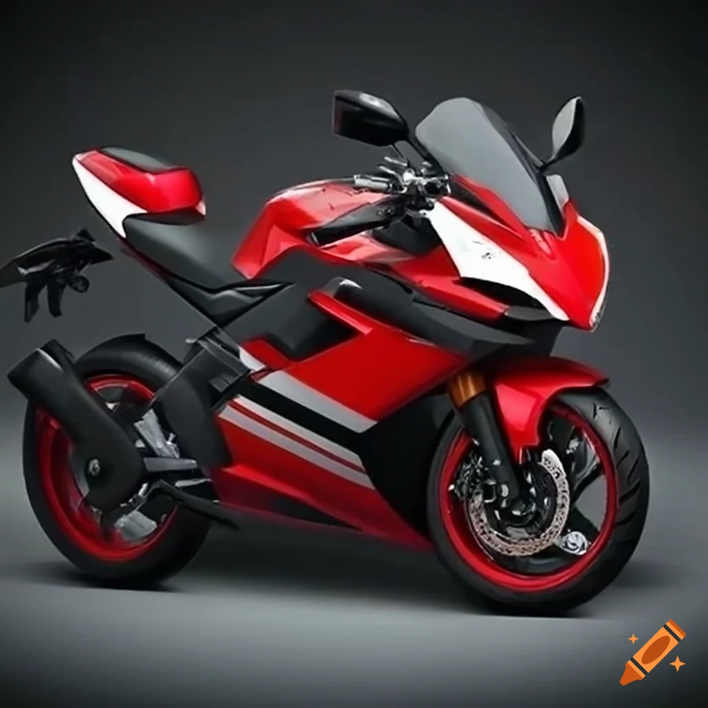 La motocicleta podría tener una combinación de colores en blanco, rojo ...