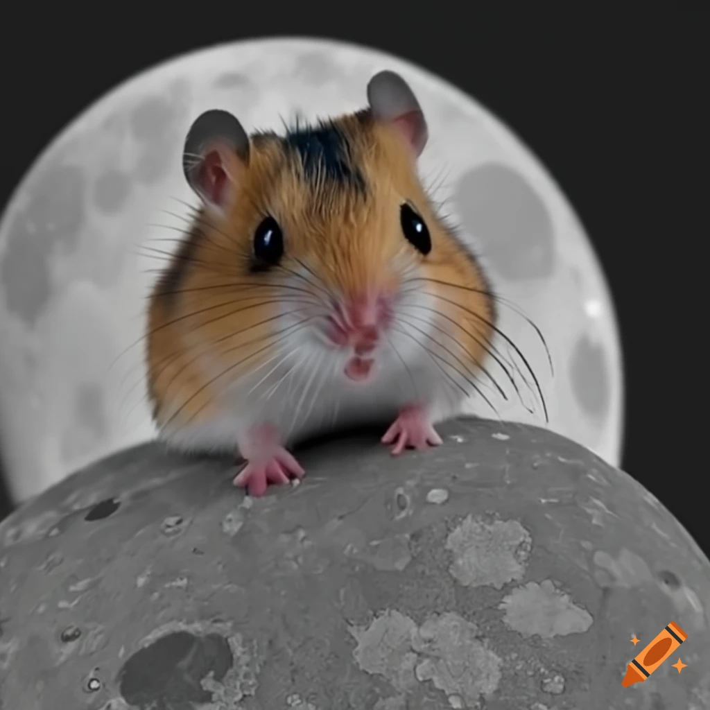 Hamster on the moon