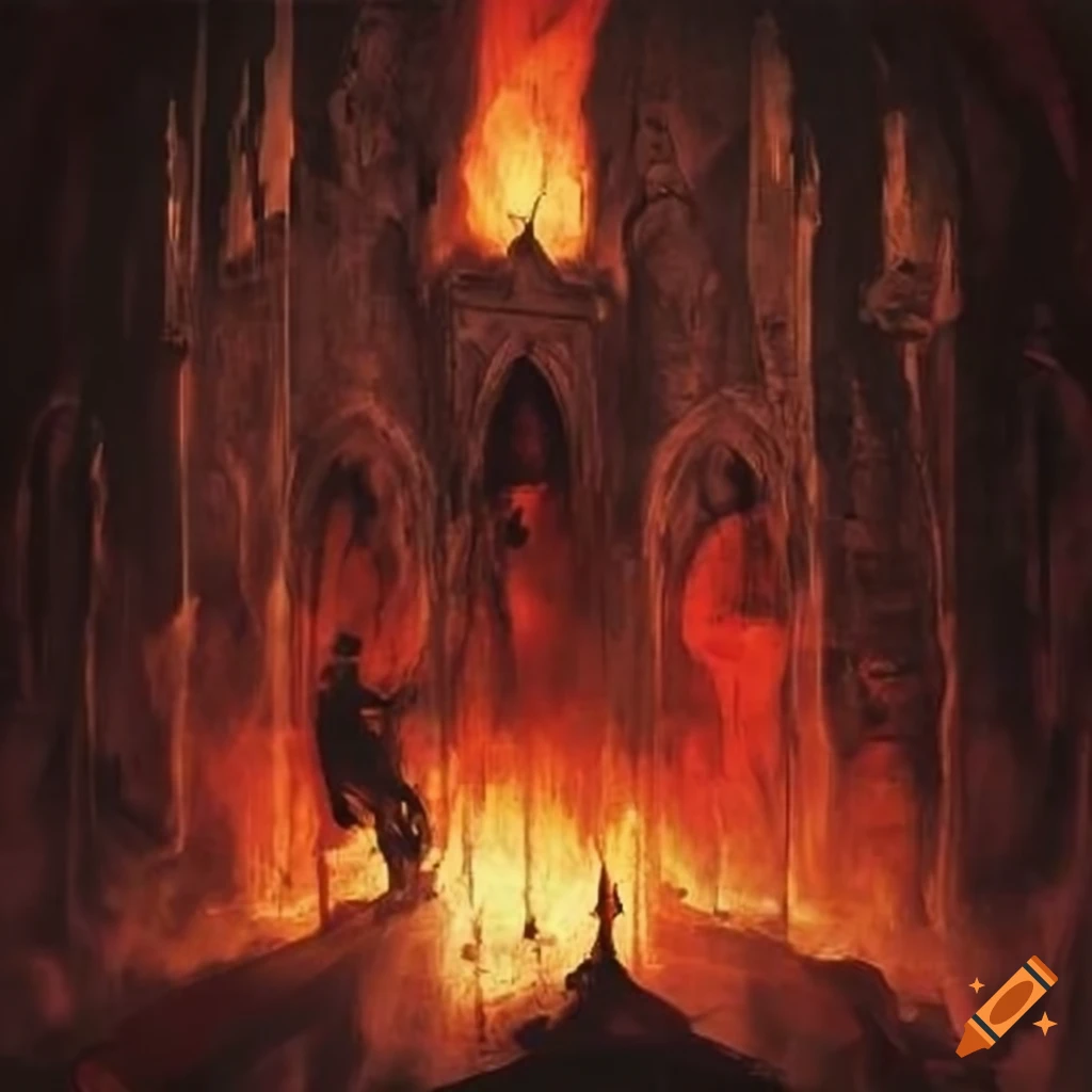 A place in hell seems nice to the holy on Craiyon