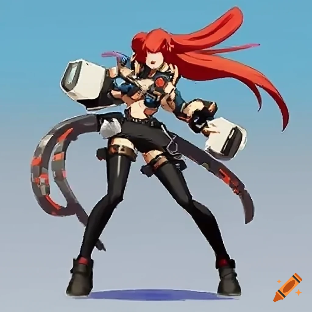 The 2D video game sprite of an anime woman character, full body, guilty ...