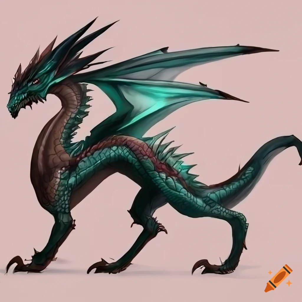Full body dragon designs, side view