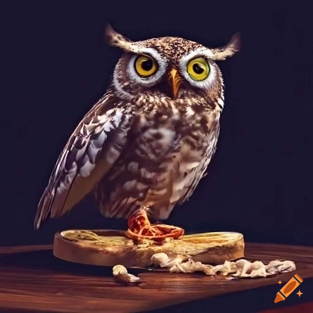 Cooking show with owls