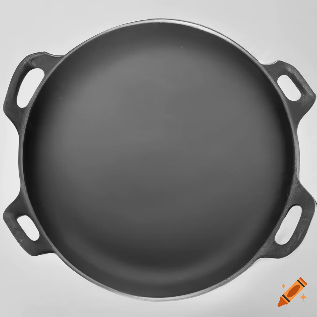 Frying pan shield with handle, cast iron skillet, buckler on Craiyon