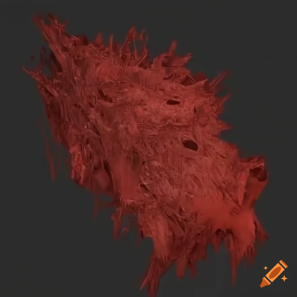 Red flowing biomass from prototype game series, realistic, 2k, precise ...
