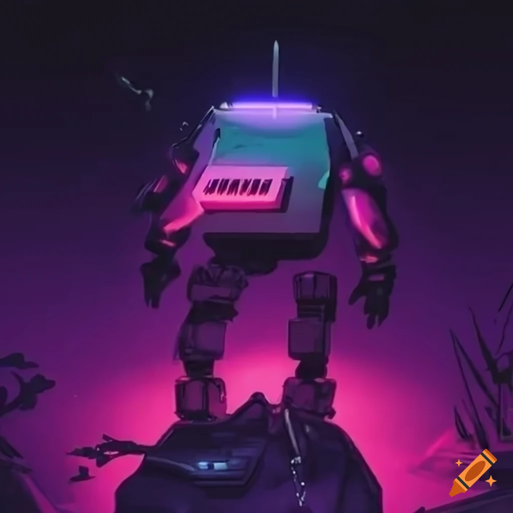 Synthwave robots