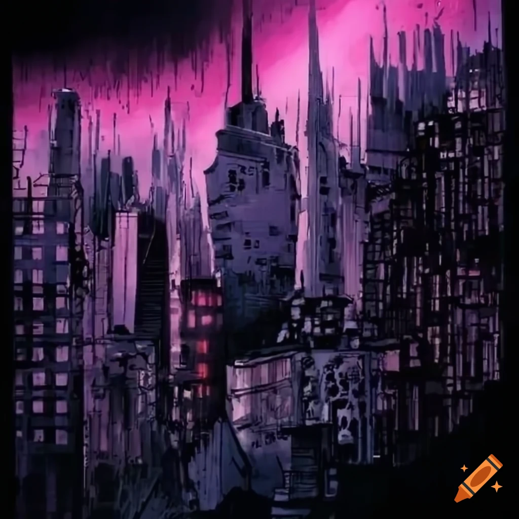 Blame manga colored architecture on Craiyon