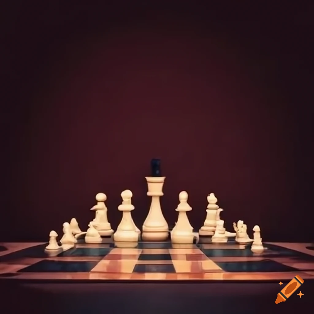 A chess stadium where a crowd sat on the chairs and are watching two ...