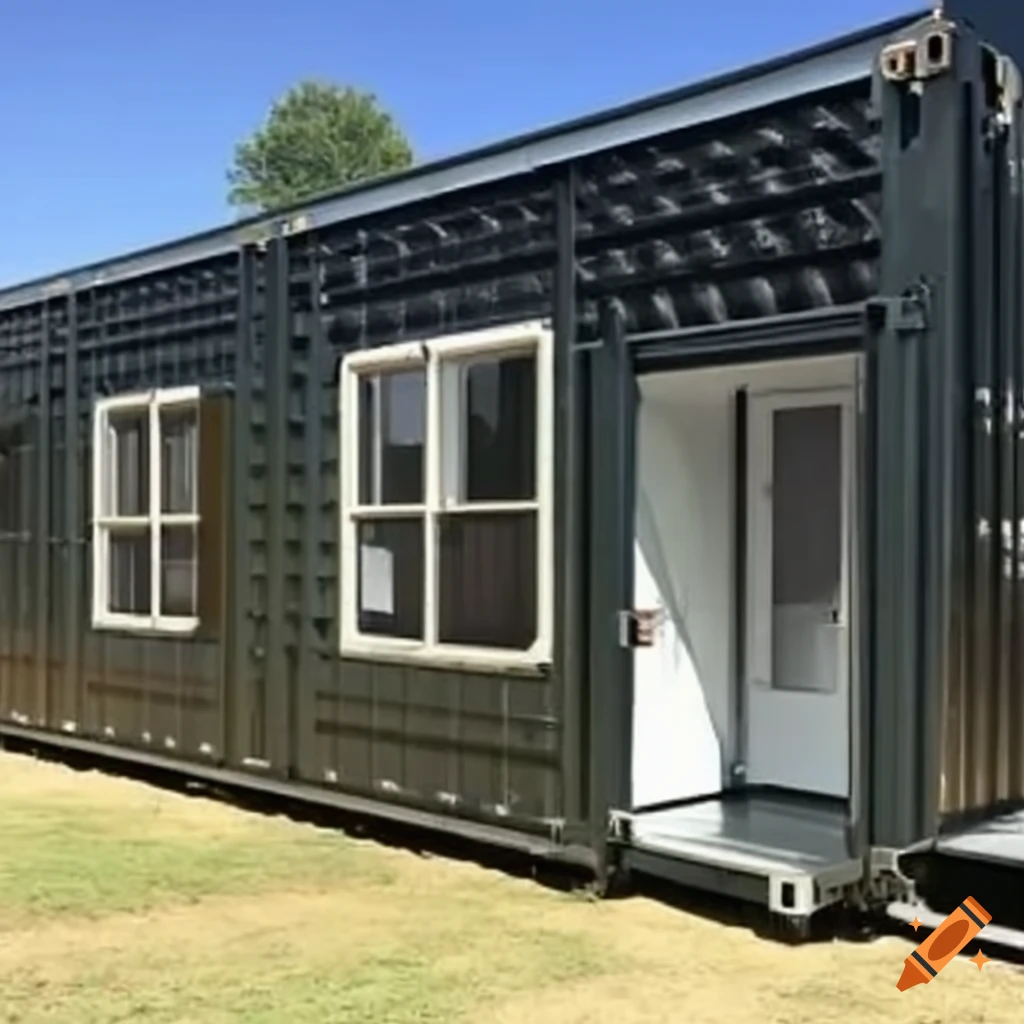 Shipping container houses trailer park on Craiyon