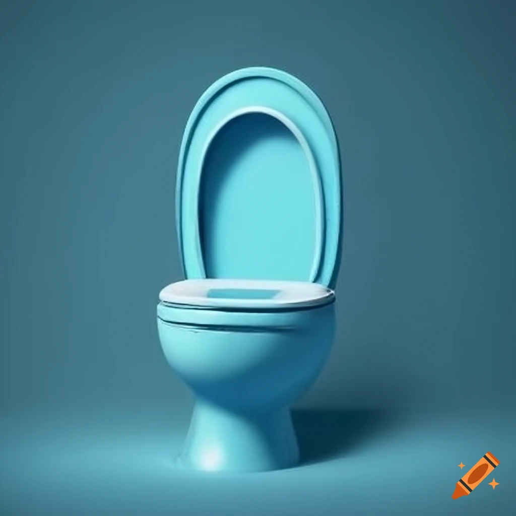 Blue toilet on Craiyon