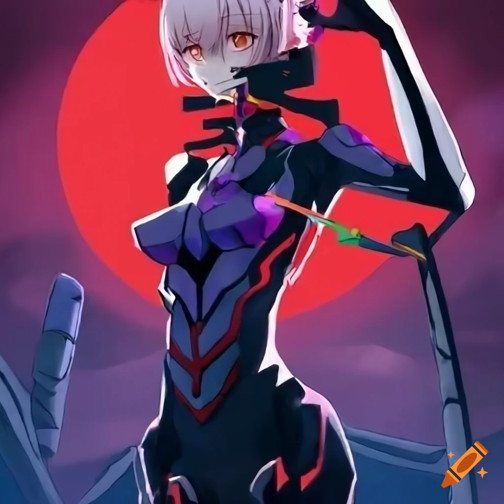 Evangelion girl on Craiyon