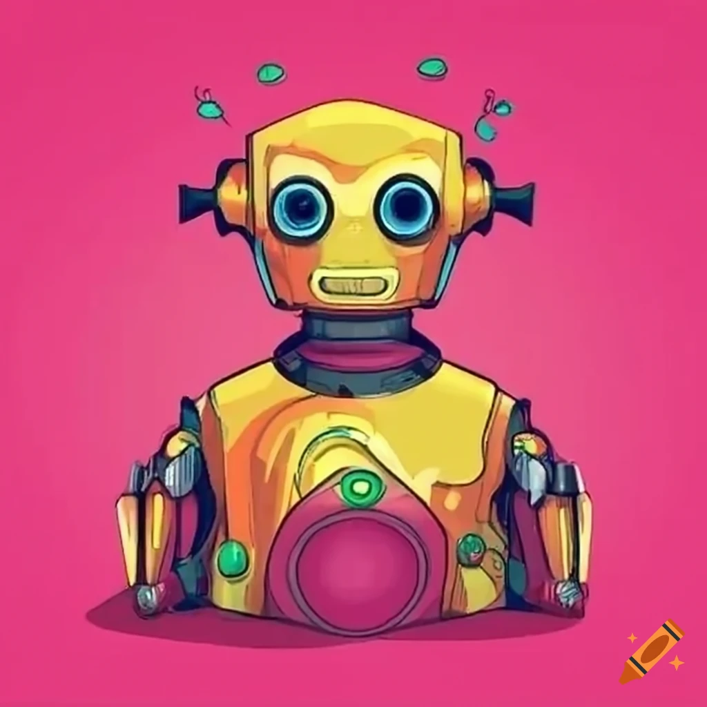 Funny robots on Craiyon