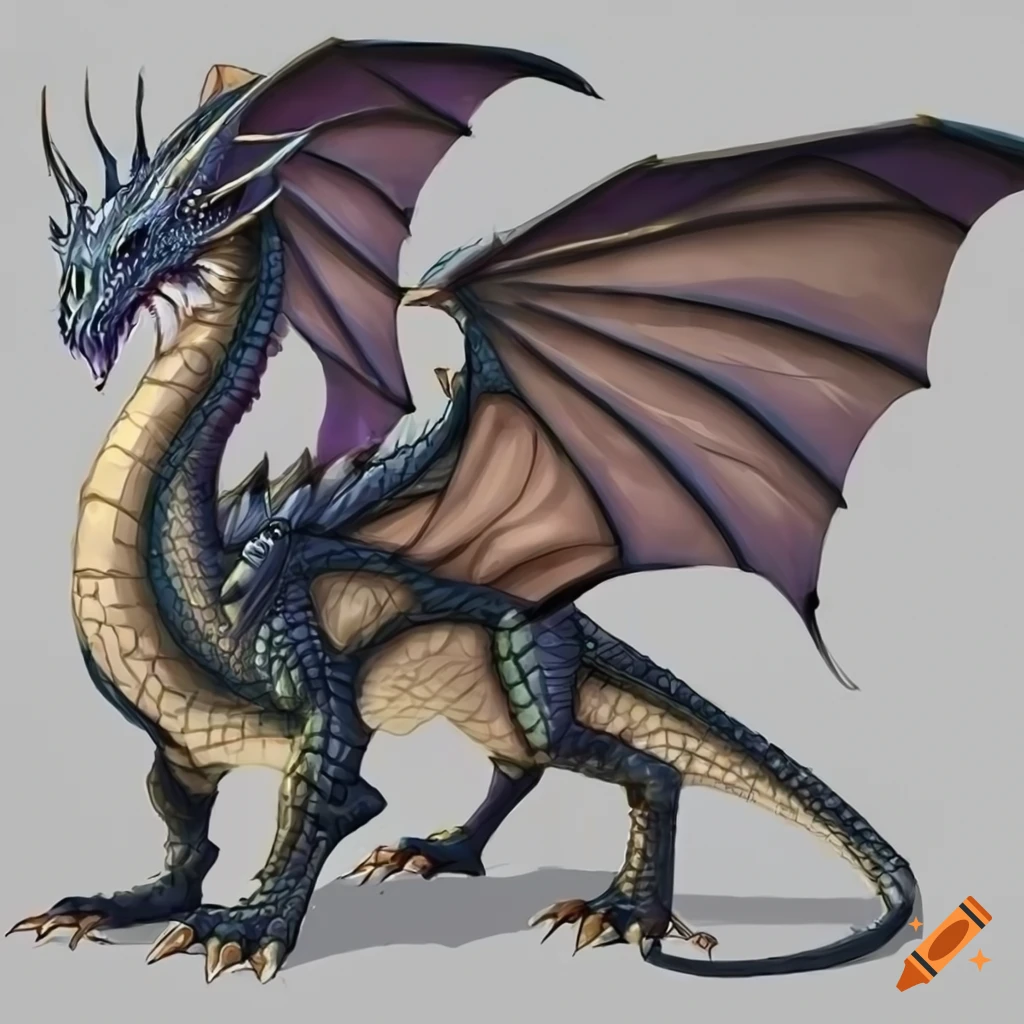 Full body dragon designs, side view