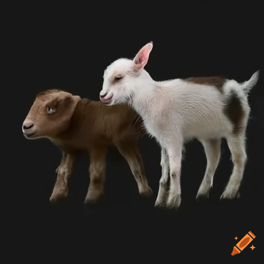 A delightful hybrid of a baby goat and pig on Craiyon