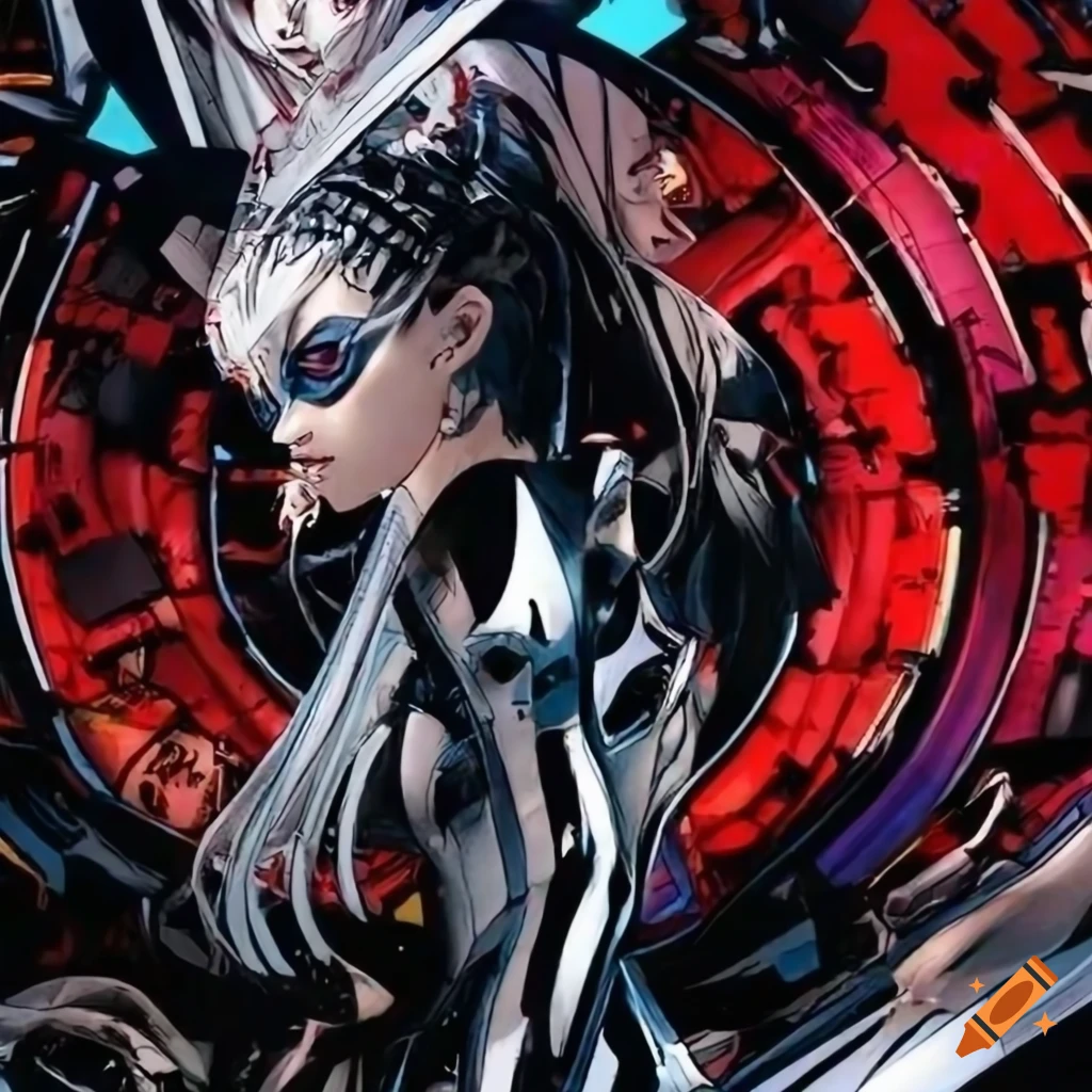 Hajime sorayama, karol bak, comic book style, art nouveau, yoji ...