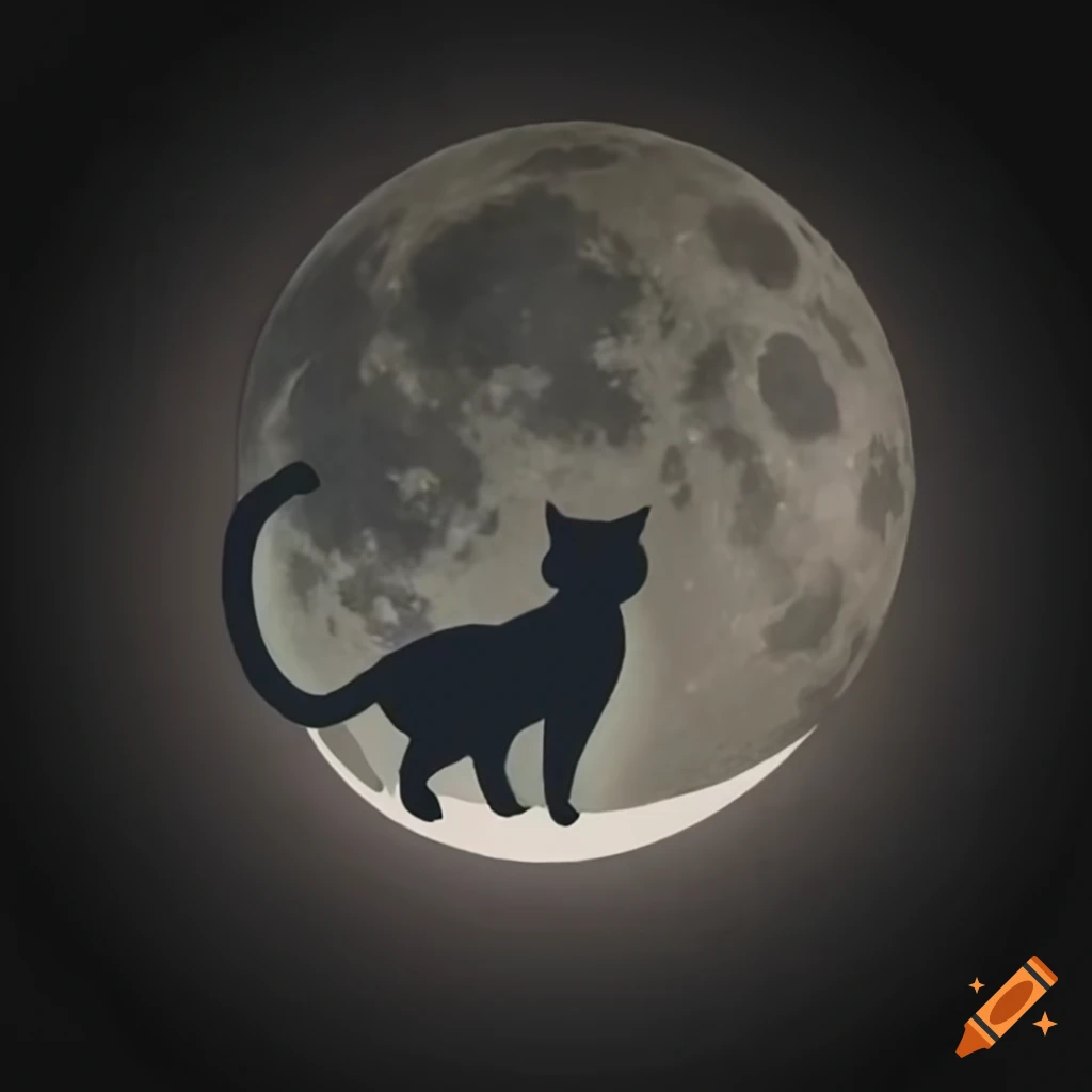 Yelow cat on moon on Craiyon