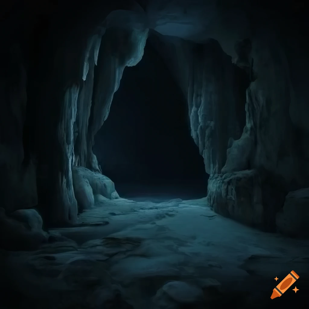 Grotto dark glowing high resolution on Craiyon